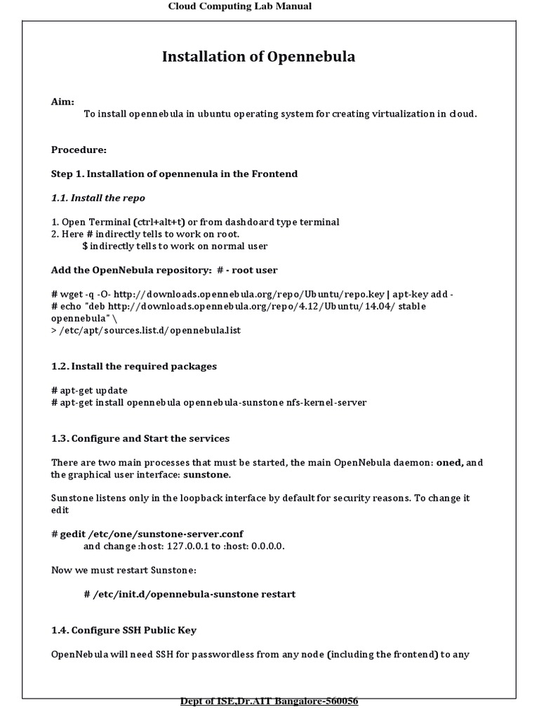 DR - Ait Cloud Computing Lab Manual | PDF | Apache Hadoop | Virtual Machine