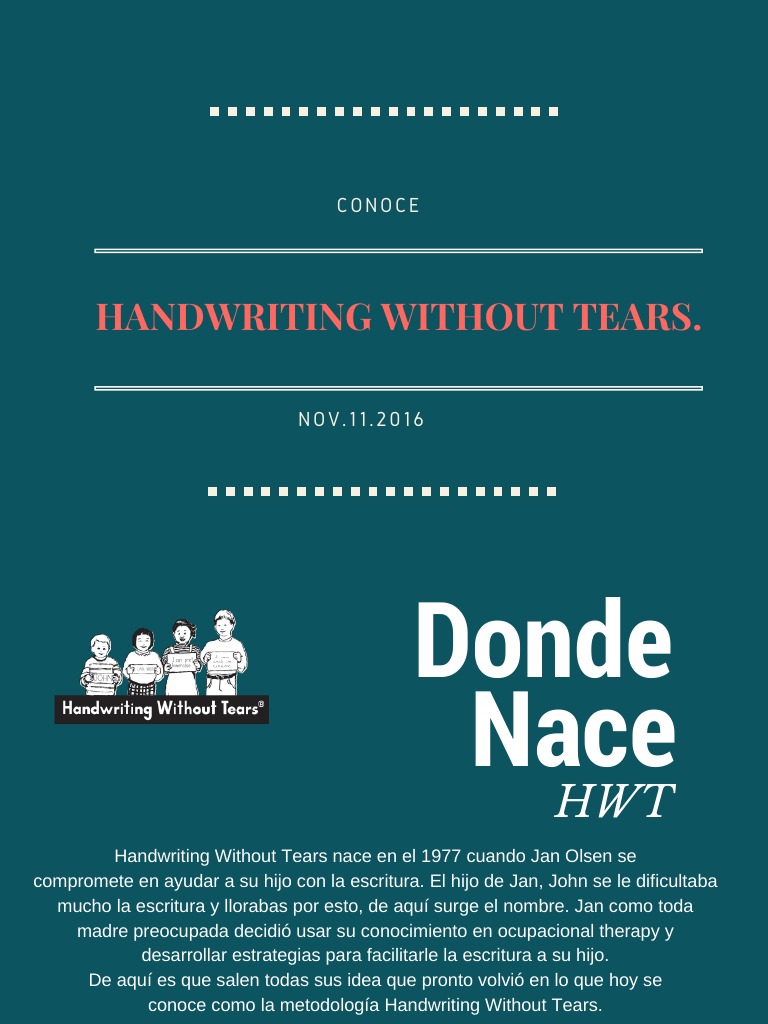 Introducción a Handwriting Without Tears | PDF | Crecimiento personal y ...