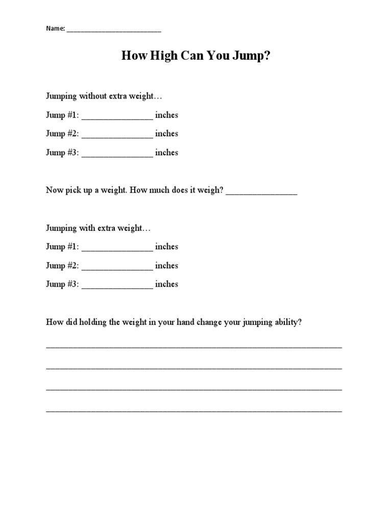 How High Can You Jump | PDF