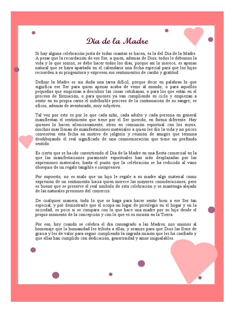 Editorial Dia de La Madre | PDF