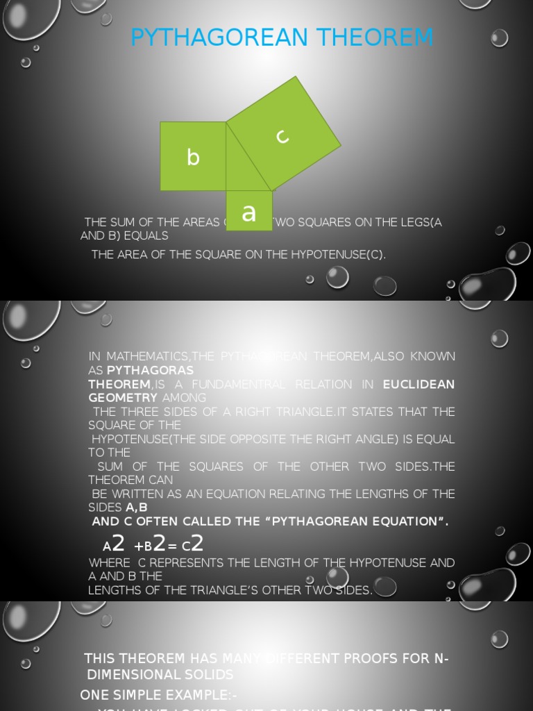 Proof of the Pythagorean Theorem | PDF | Geometry | Elementary Geometry