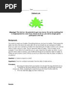 Oobleck Experiment Hypothesis Guide | PDF