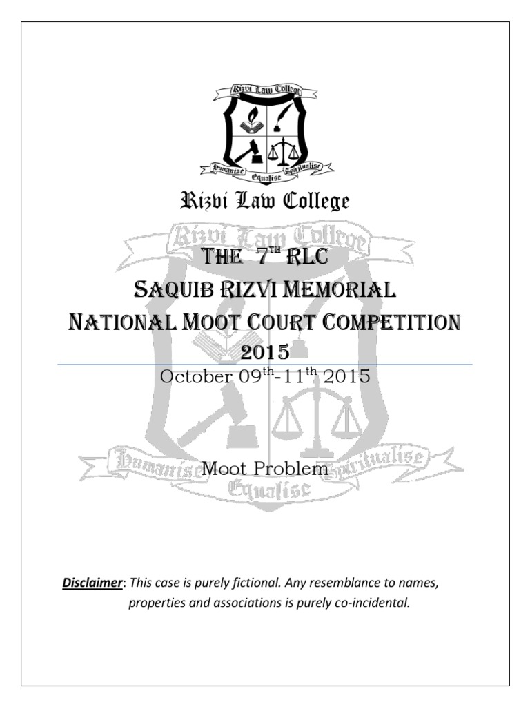 7th Saquib Rizvi Moot Proposition | PDF | Act Of Parliament | Crime ...