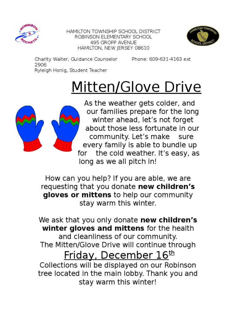Robinson Elementary Mitten Drive | PDF
