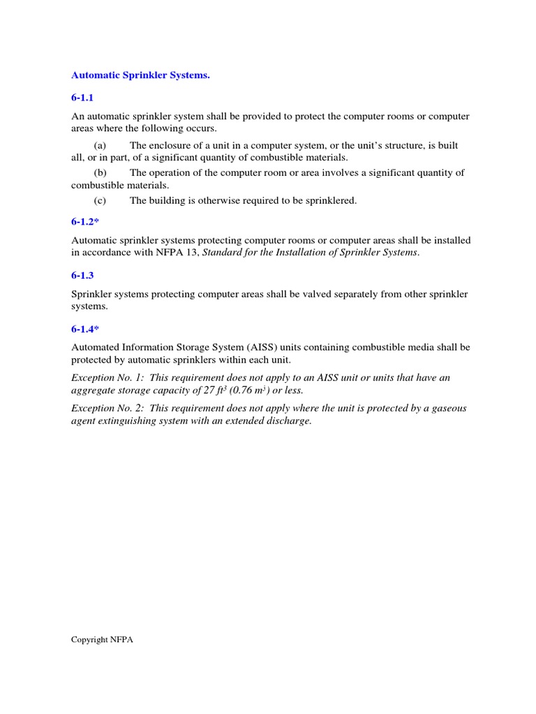 Automatic Sprinkler Systems Pdf