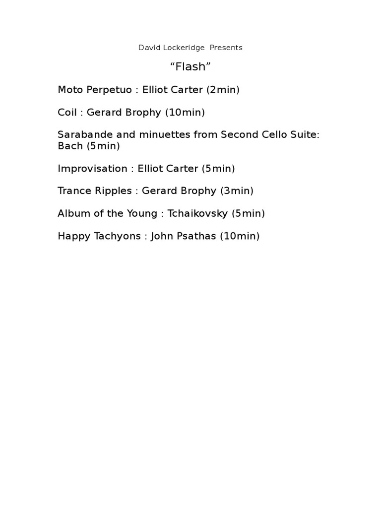 David Lockeridge Presents Flash | PDF | Sports & Recreation | Art