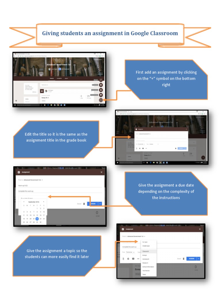Google Classroom Assignment Guide | PDF