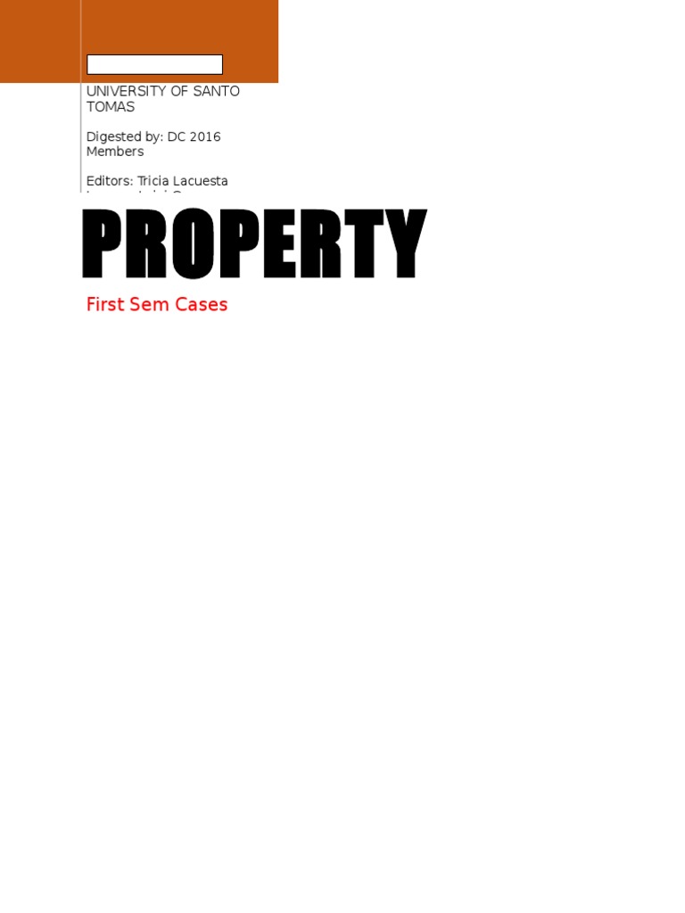 Cases On Property | PDF | Mortgage Law | Lease