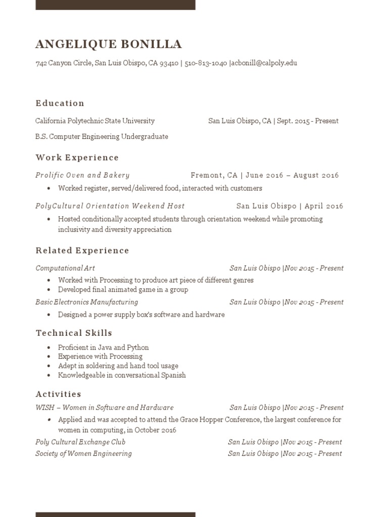 Resume Eportfolio | PDF