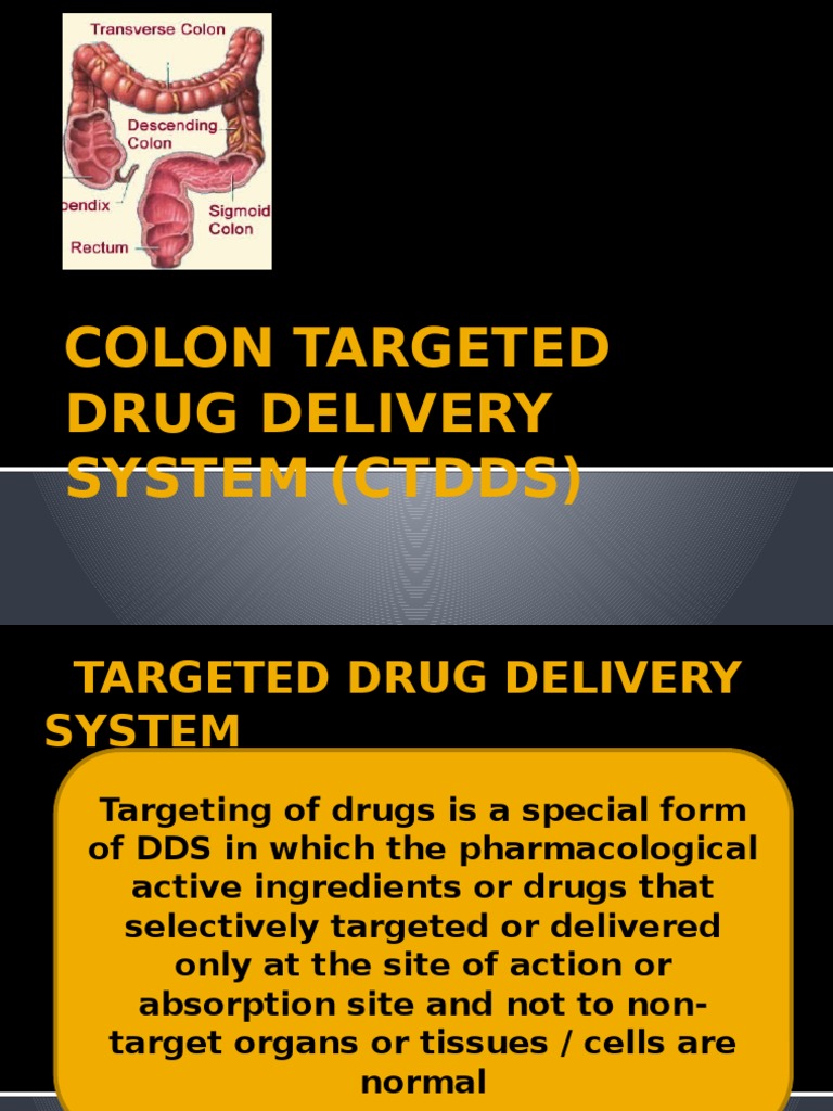 Colon Targeted Dds | PDF | Gastrointestinal Tract | Pharmaceutical ...