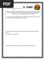 Restaurant Math Calculations Key | PDF | Foods | Food And Drink