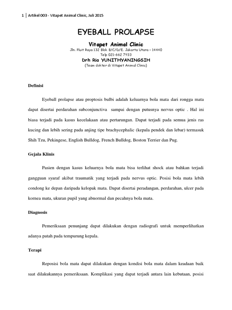 Eyeball Prolapse - DRH Ria (Proptosis) | PDF