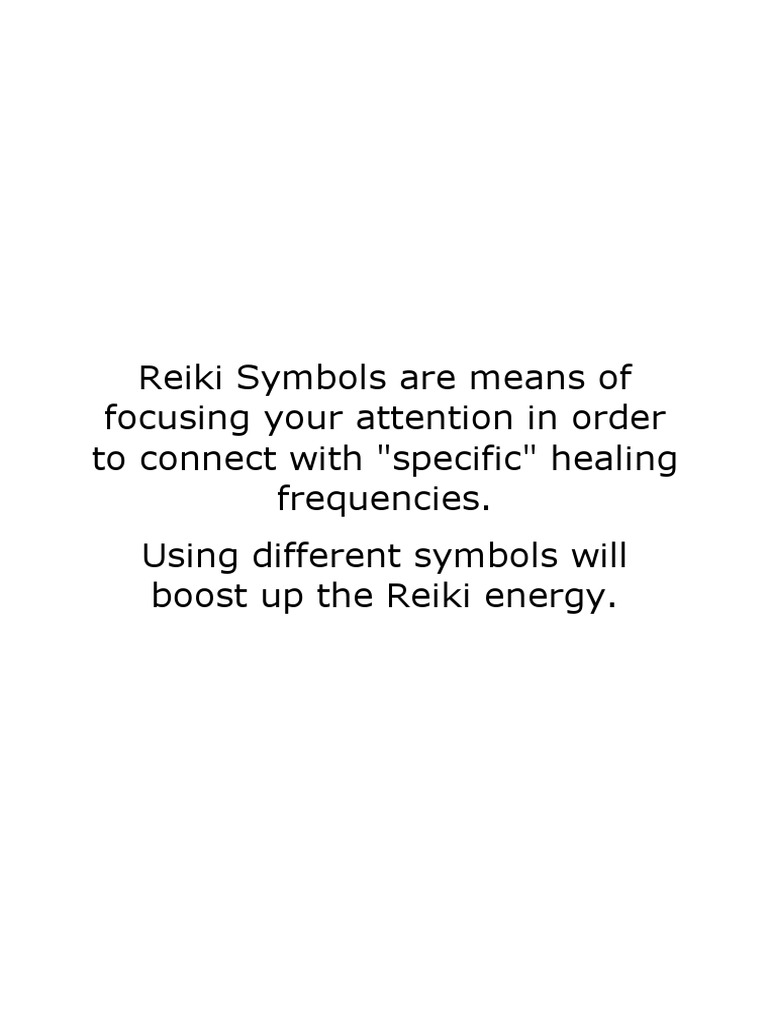 Reiki Symbols PDF | PDF | Reiki | Chakra