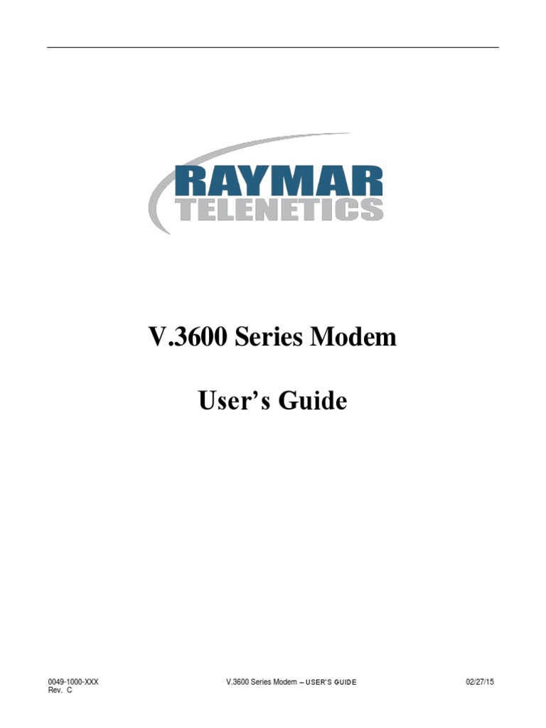 Modem v3600 Users Manual | PDF | Modem | Fax