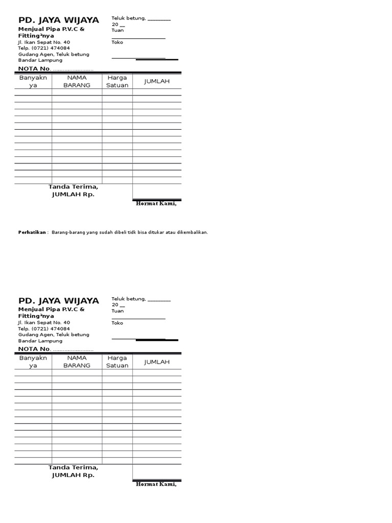 Nota PD Jaya Wijaya | PDF