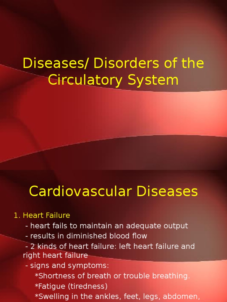 Disorders of The Circulatory System | PDF | Heart | Circulatory System