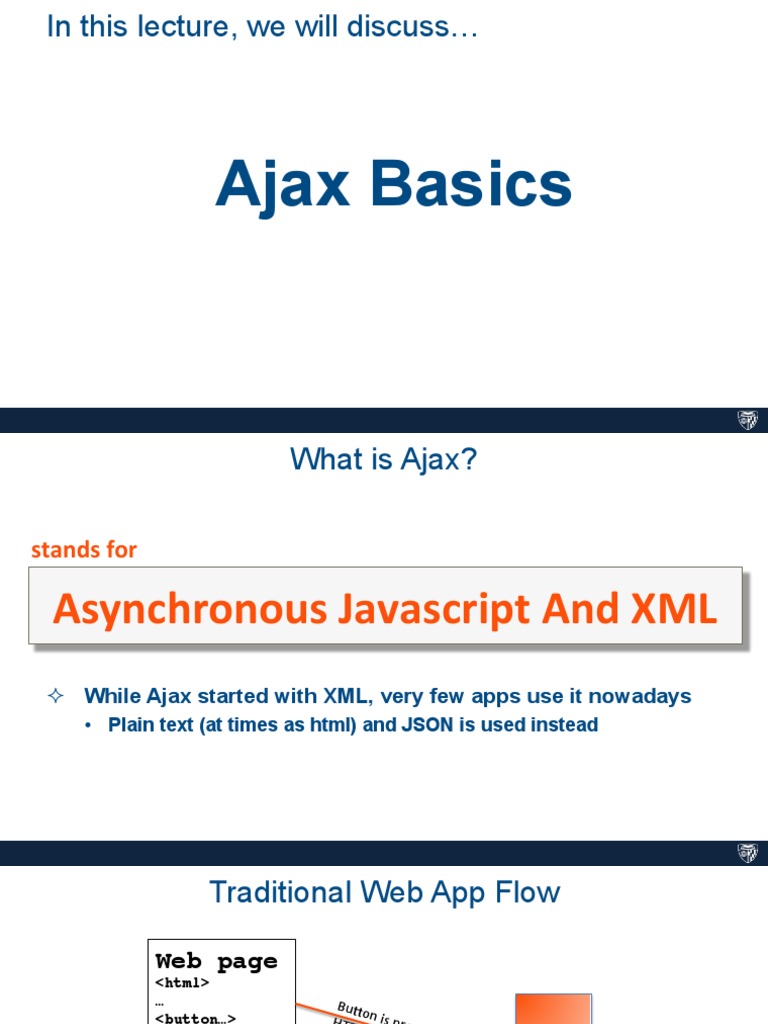 Lecture57 AjaxBasics | PDF