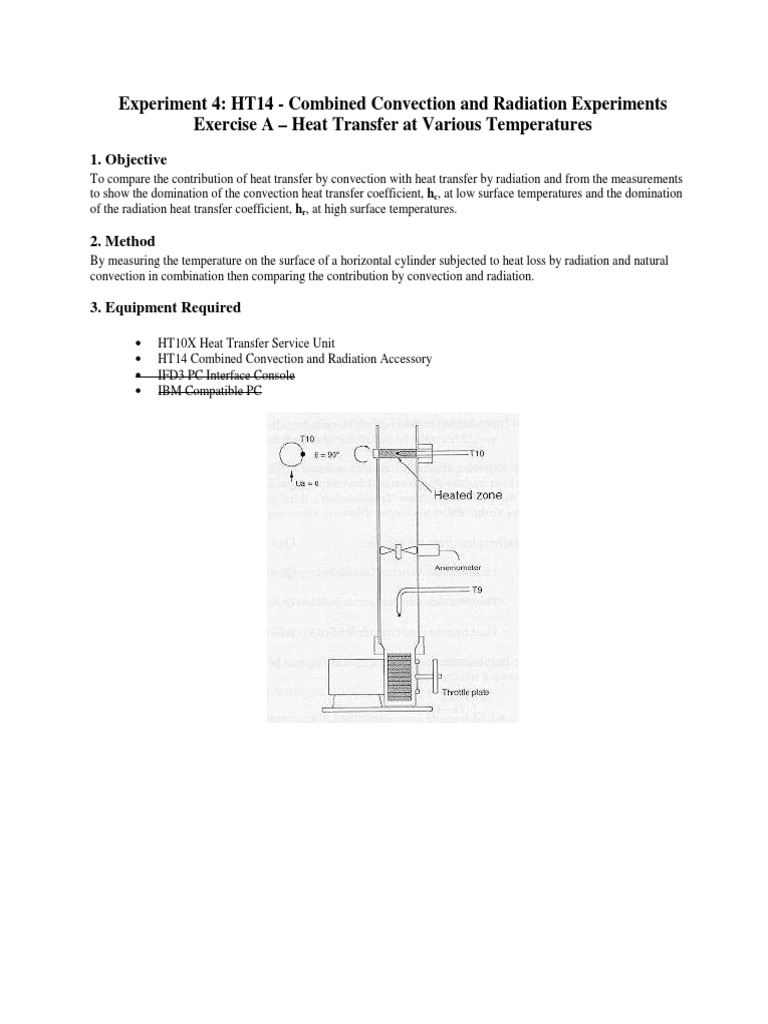 Exp 4 Combined Convection and Radiation | PDF | Heat Transfer | Thermal ...