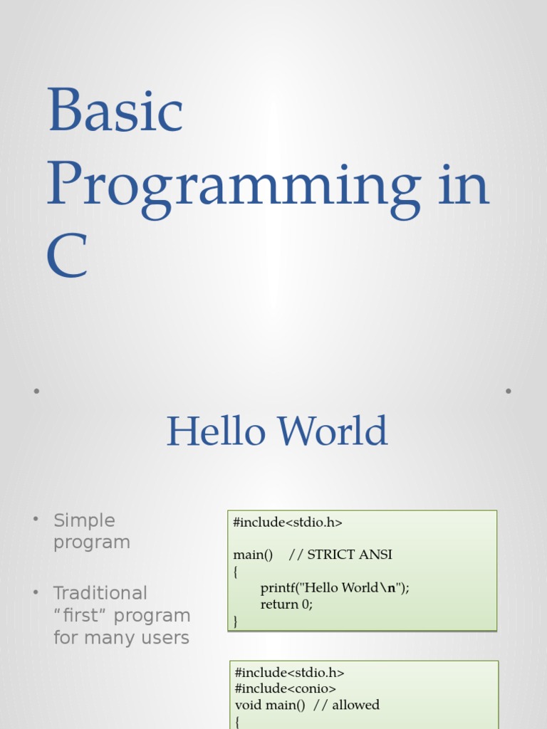 Basic of C | Download Free PDF | C (Programming Language) | Array Data Type