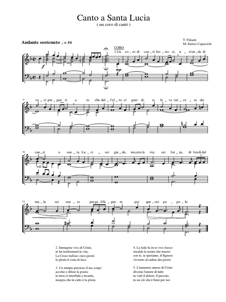 Canto A Santa Lucia | PDF