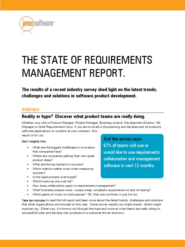 The State of Requirements Management Report | PDF | Software ...