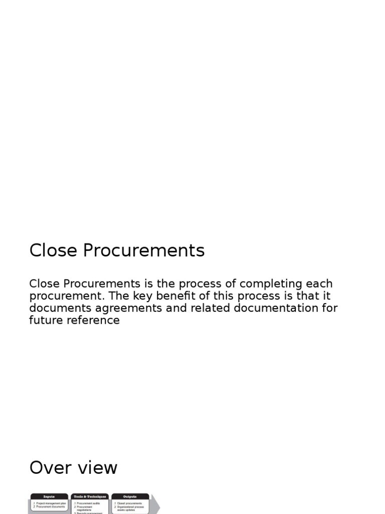 Close Procurement | PDF