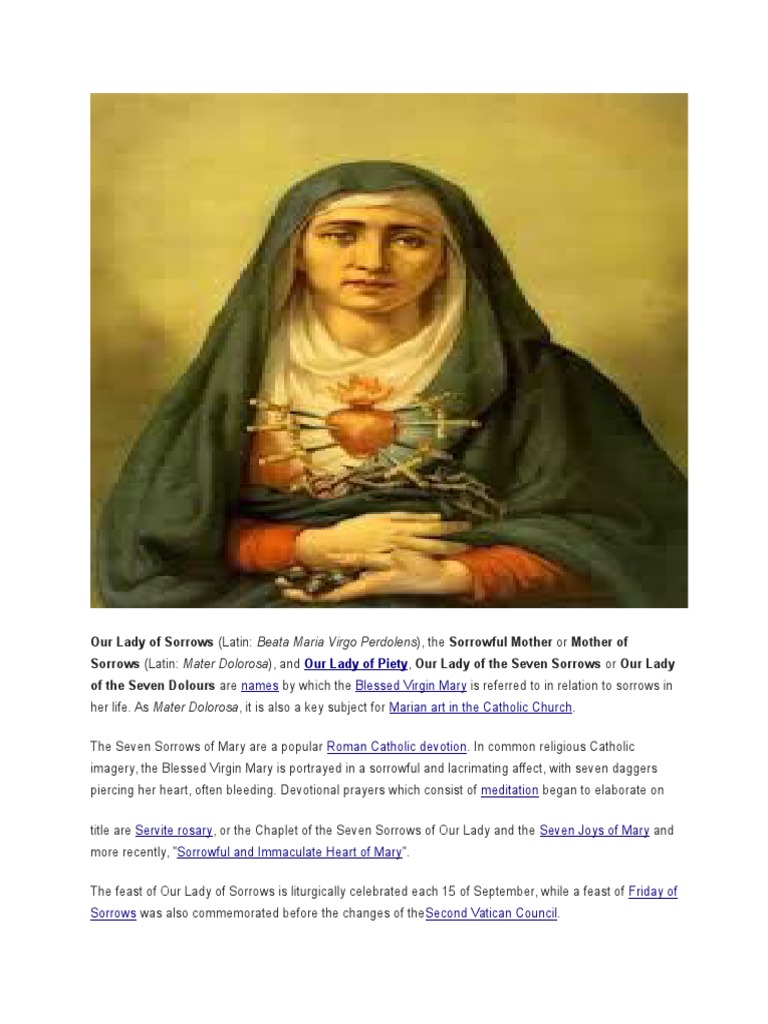 Our Lady of Sorrows | PDF | Religion & Spirituality