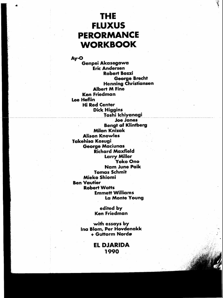 Fluxus Handbook | PDF