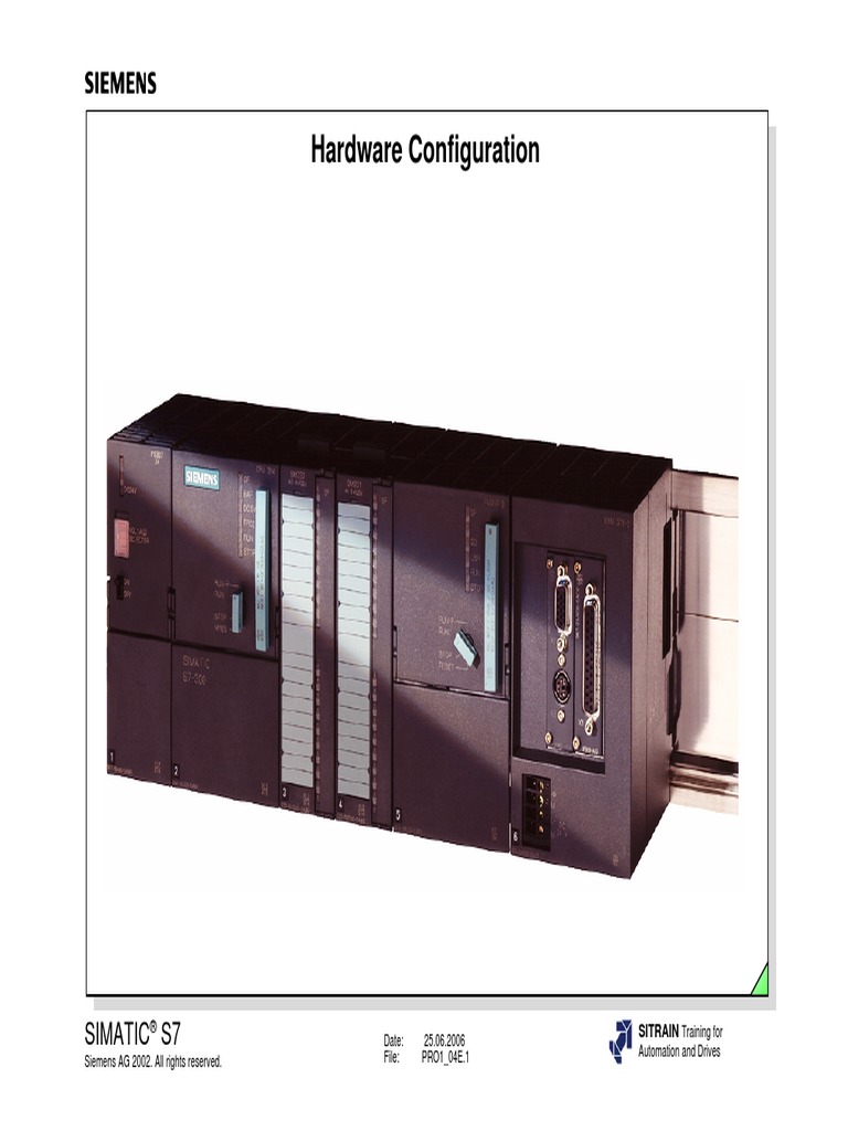 Hardware Configuration: Simatic S7 | PDF | Parameter (Computer Programming) | Computer Hardware
