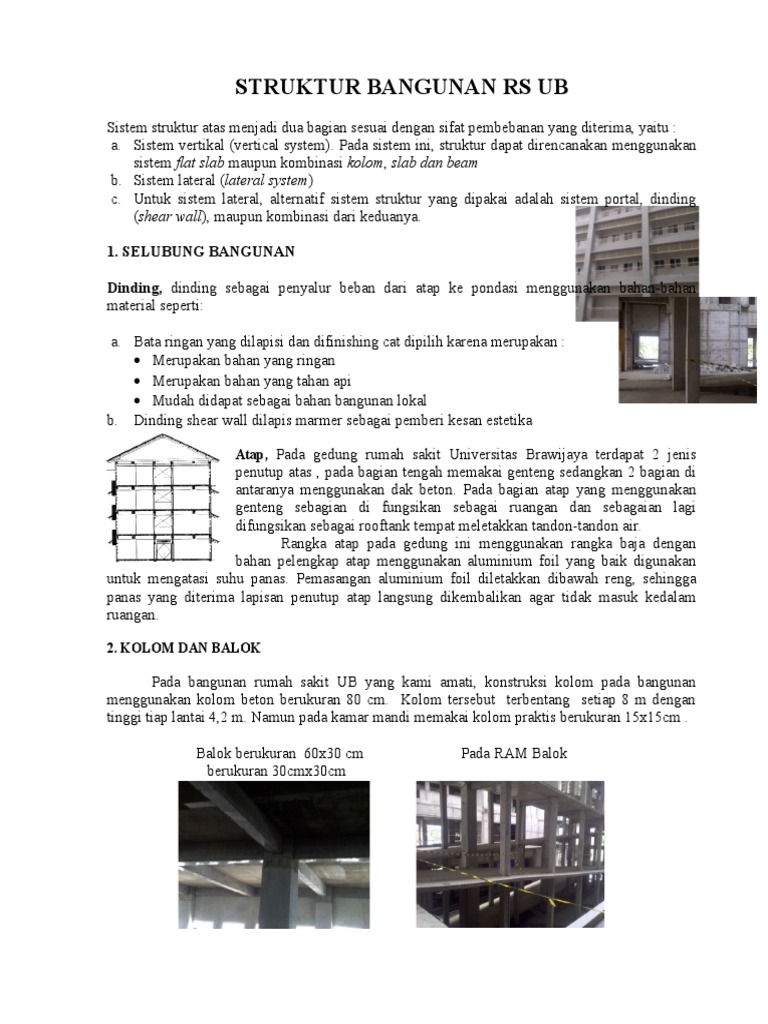 Struktur Bangunan RS Ub | PDF