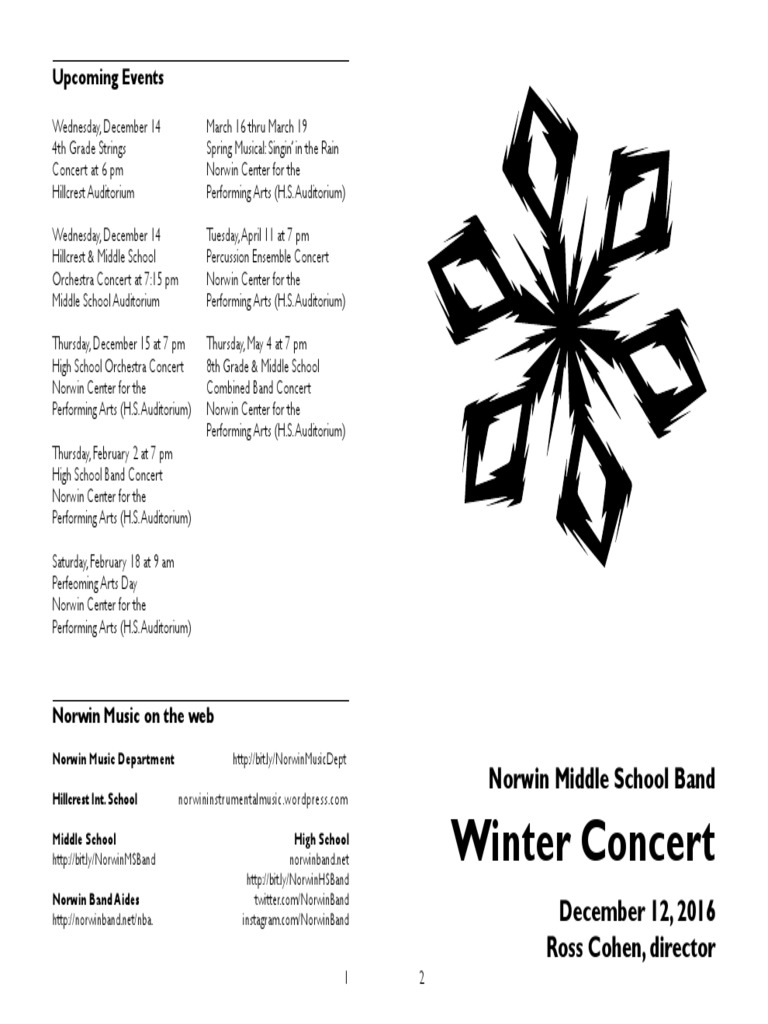 Norwin Music Department Concert Schedule | PDF | Music Education | Schools