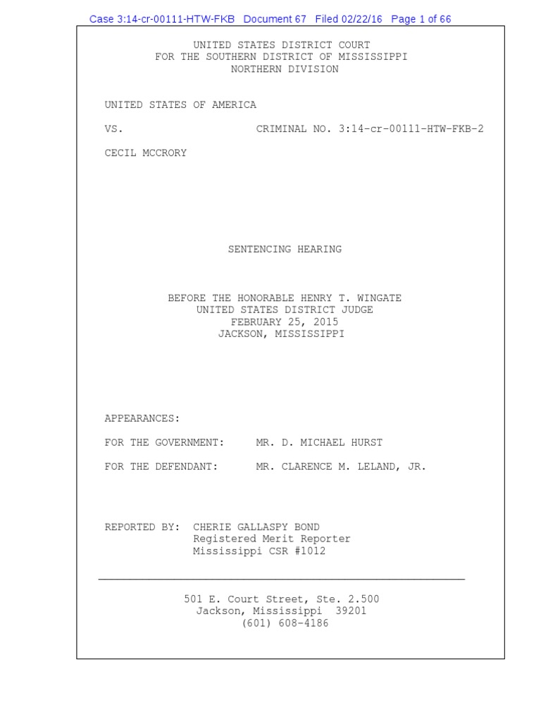 McCrory Guilty Plea 2.25.15 Transcript | PDF | Evidence (Law) | Evidence