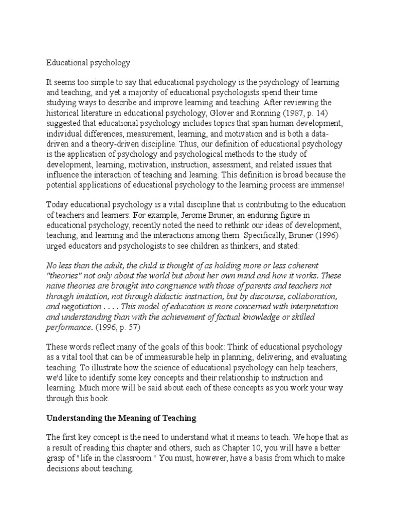 Educational Psychology | PDF | Educational Psychology | Psychology