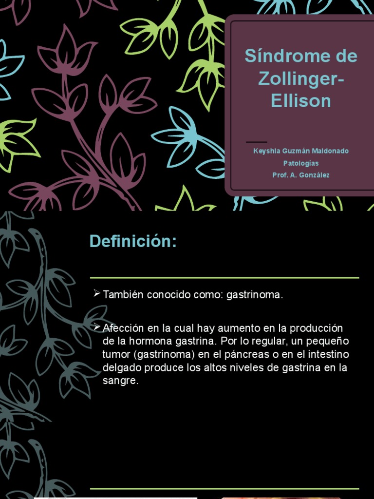 Presentacion Sindrome de Zollinger-Ellison | PDF | Órgano (anatomía ...