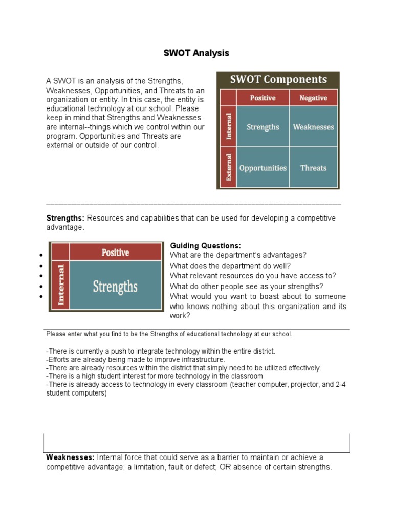Swot Analysis | PDF | Swot Analysis | Educational Technology