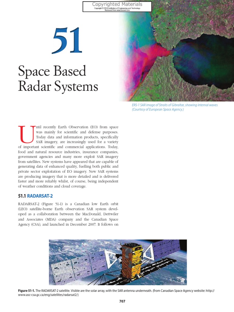 Space Based Radar Systems: Radarsat-2 | PDF | Satellite | Remote Sensing