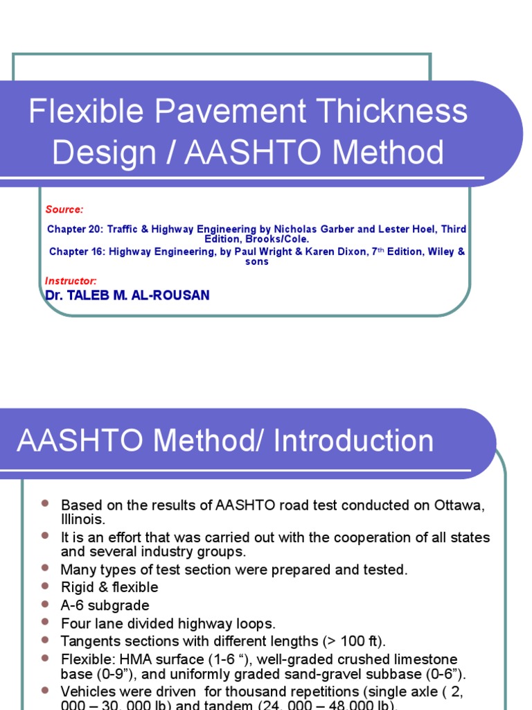 8 - Flexible Pavement Design-AASHTO Method | PDF | Road Surface | Road