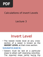 Lecture 5-Calculation of Invert Levels: Engr. Gul-E-Hina | PDF | Sanitary Sewer | Slope