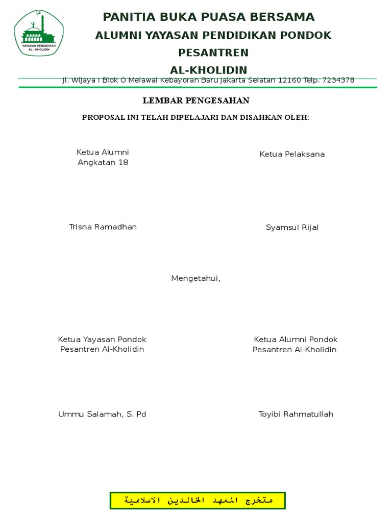 Contoh Proposal Bukber | PDF