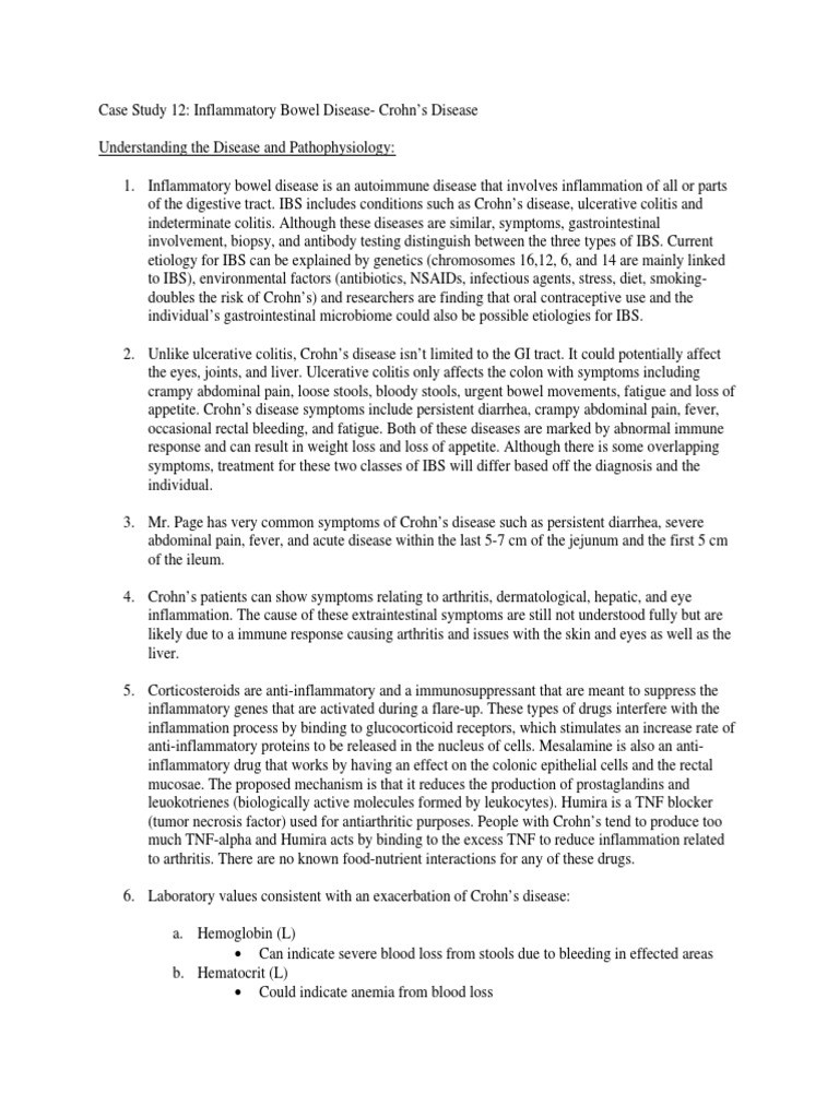 case study 12-crohns disease | Crohn's Disease | Inflammatory Bowel Disease