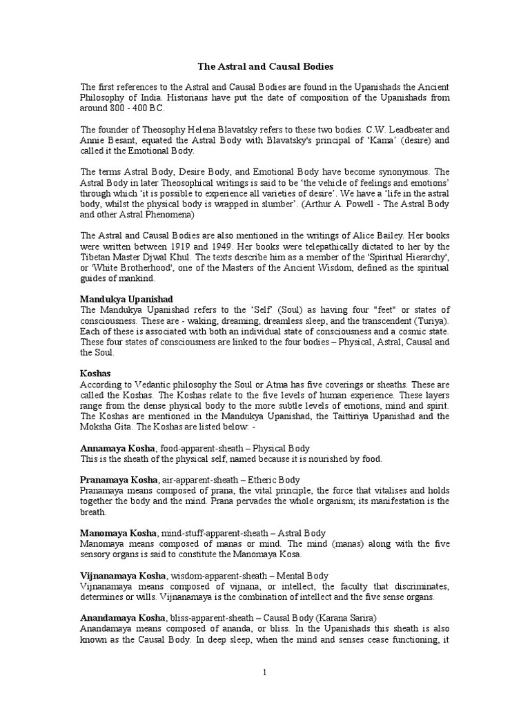 The Astral Body | PDF | Plane (Esotericism) | Paranormal