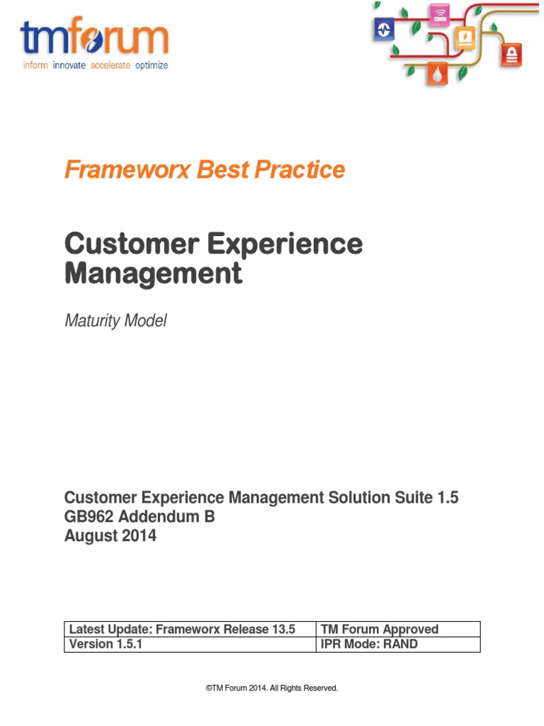 GB962B Maturity Model R13.5 | PDF | Customer Experience | Business Process