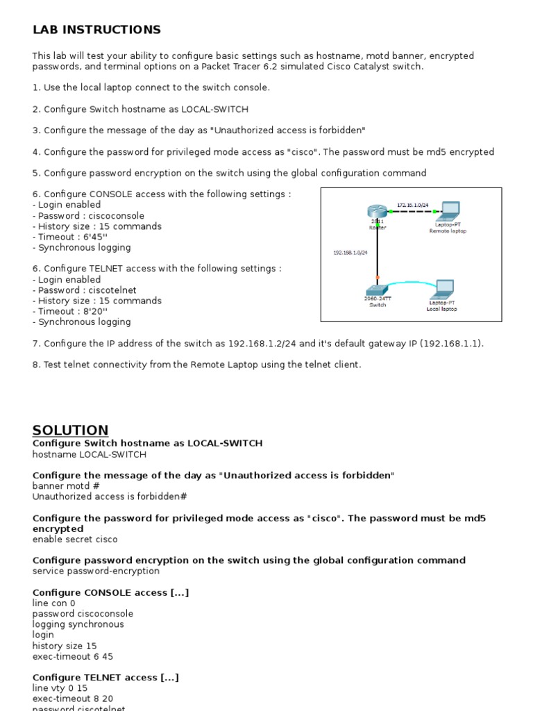 Lab Cisco CCNA | PDF | Router (Computing) | Gateway (Telecommunications)