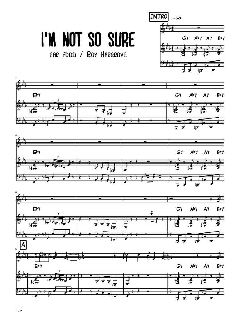 I'm Not So Sure (Theme) Roy Hargrove I'm Not So Sure (Theme) Roy Hargrove