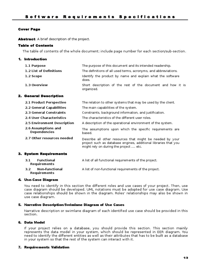 Guide To Write SRS | PDF | Use Case | Data Model
