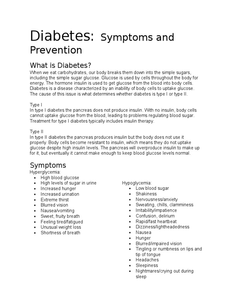 Diabetes Awareness Pamphlet | PDF | Blood Sugar | Diabetes Mellitus
