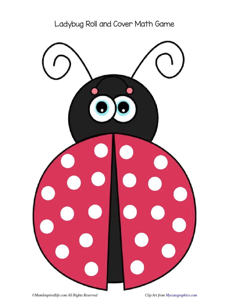 Ladybug Roll and Cover Math Game PDF | PDF