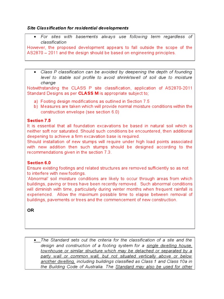 Guidance on Site Classification and Foundation Design for Residential ...