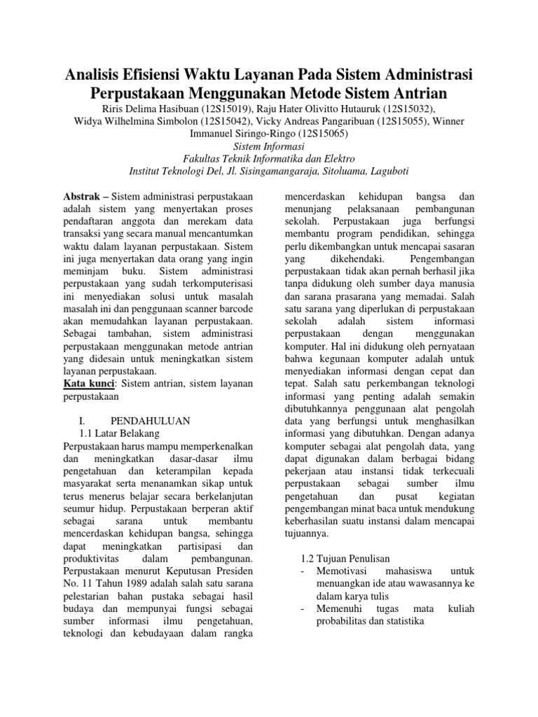 Metode Antrian | PDF