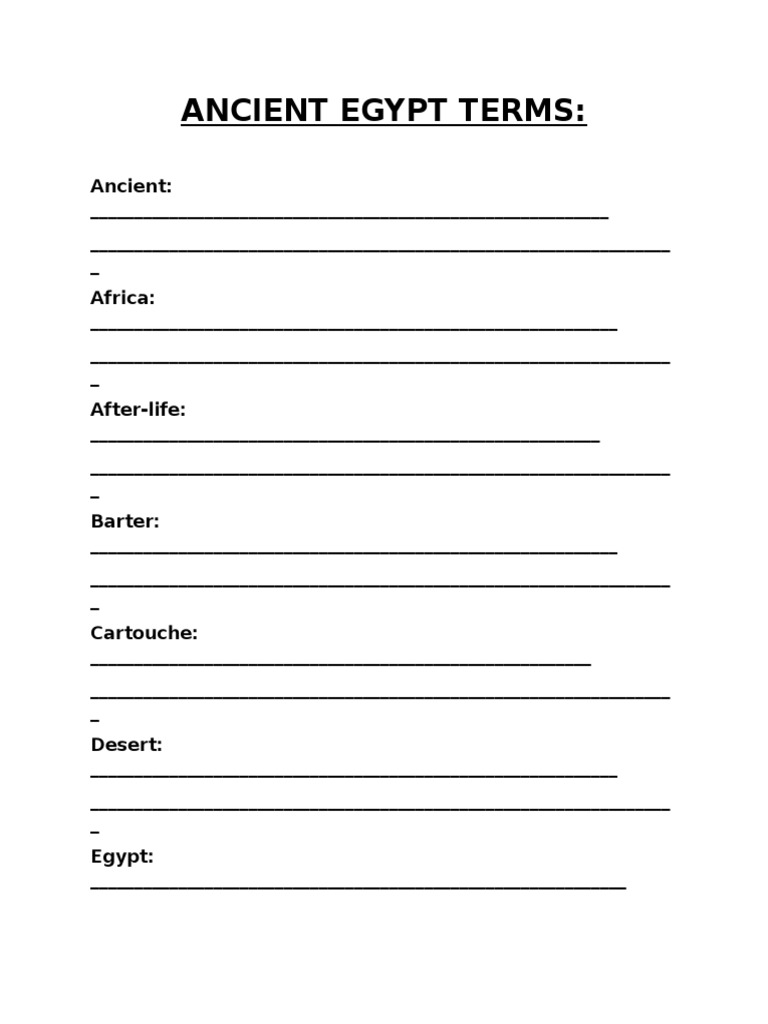 Egypt Terms | PDF